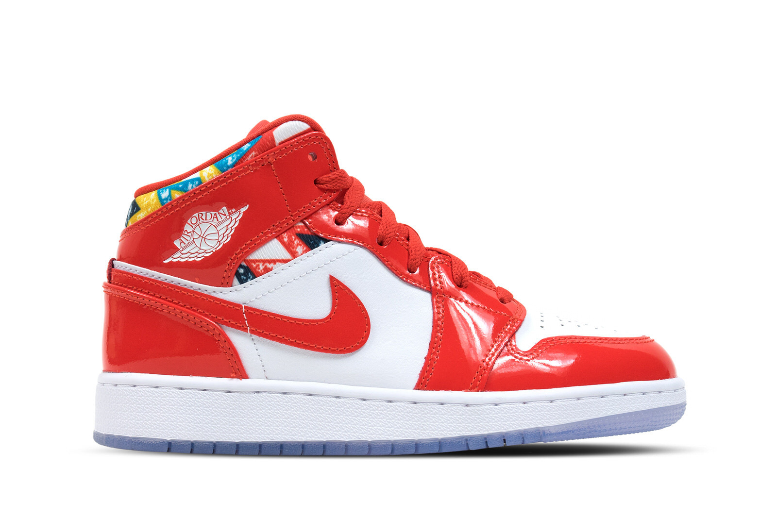Air Jordan 1 Mid Barcelona Sweater Red Patent (GS) - GLAB.VN