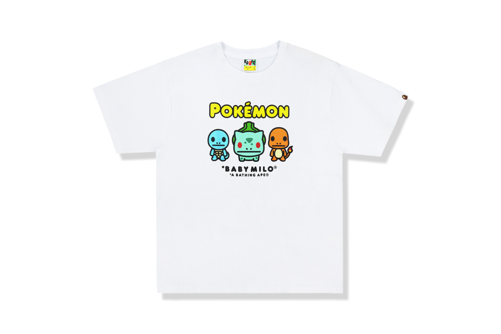 BAPE x Pokemon Baby Milo #14 Tee White - GLAB.VN