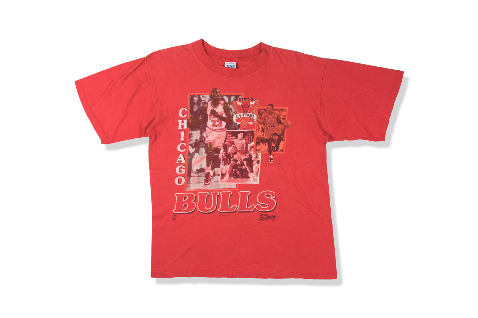 Vintage 90s Salem Sportwear Chicago Bulls Red Tee - GLAB.VN