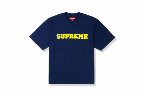 Supreme College Logo Top Tee Navy - GLAB.VN