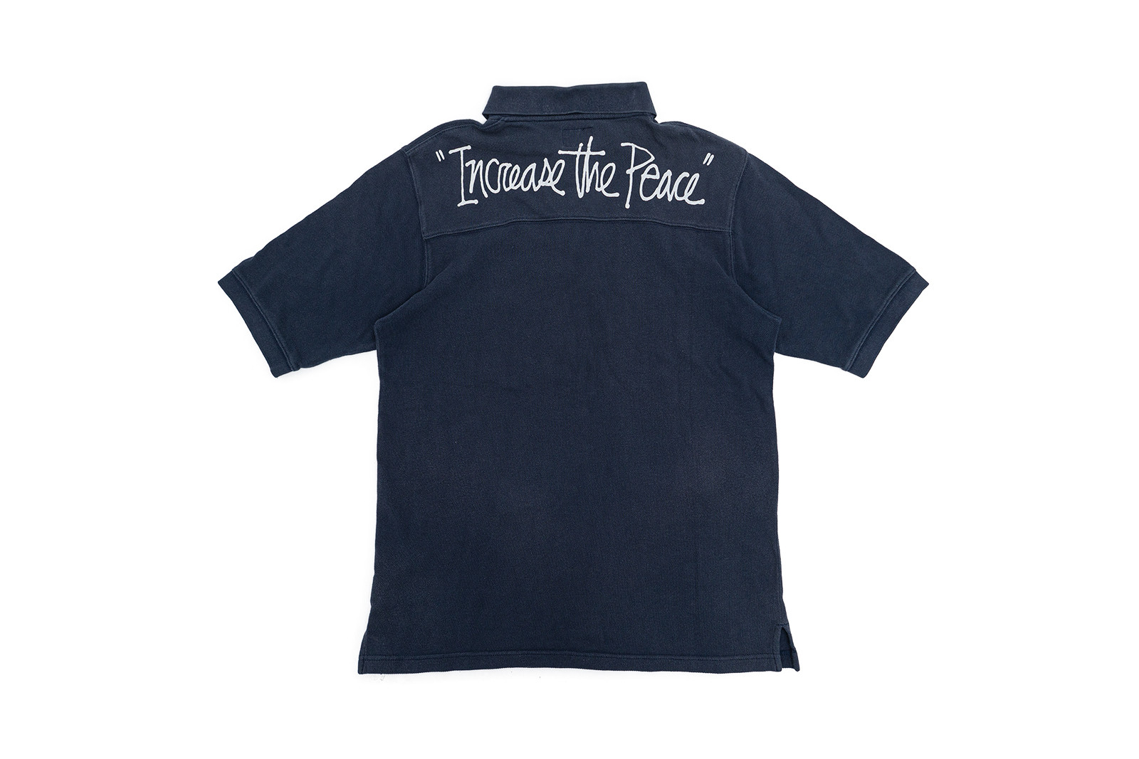 Vintage Stussy Inrease The Peace Polo Navy - GLAB.VN