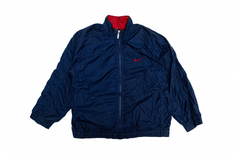 Vintage 90s Nike Swoosh Jacket Navy Red - GLAB.VN