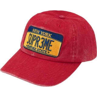 Supreme License Plate 6-Panel (FW25) Red - GLAB.VN